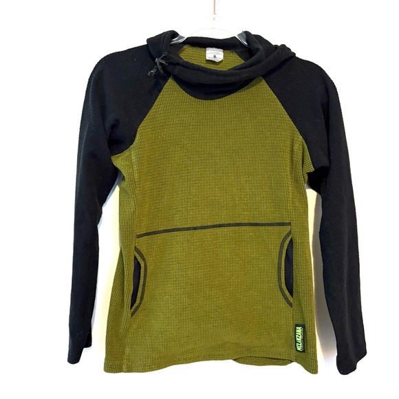 Melanzana | Tops | Melanzana Micro Grid Hoodie In Greenblack | Poshmark